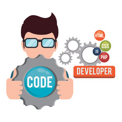 Web developer design Royalty Free Vector Image