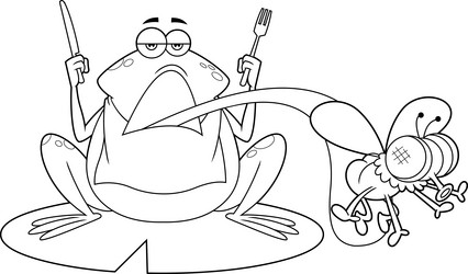 Fat frog cartoon mascot character Royalty Free Vector Image