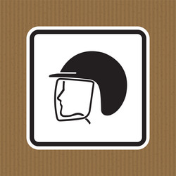 Wear helmet sign symbol on black background Vector Image