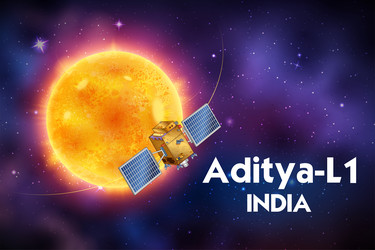 Aditya the solar mission that will be launched Vector Image