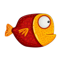 Cartoon fish isolated on white background Vector Image