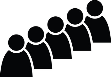5 people icon group persons simplified human Vector Image