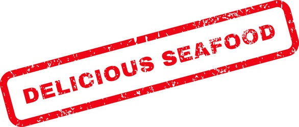 No seafood rubber stamp Royalty Free Vector Image