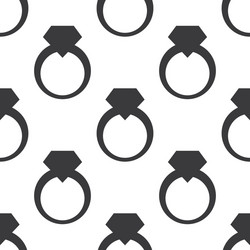 Diamond ring pattern fashion engagement circle Vector Image