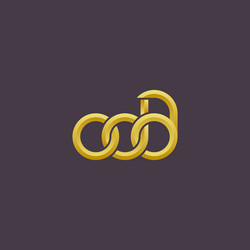 Letter oda monogram logo design Royalty Free Vector Image