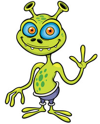Friendly alien Royalty Free Vector Image - VectorStock