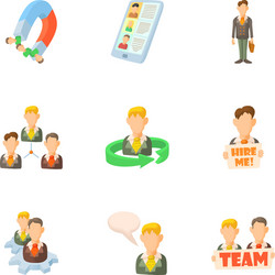 Science education icons set cartoon style Vector Image