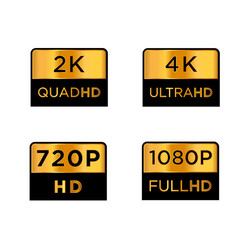 8k ultra hd label high technology led television Vector Image