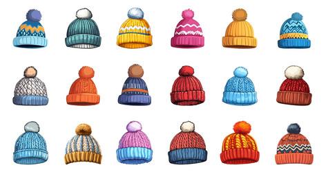 Winter hat cartoon Royalty Free Vector Image - VectorStock