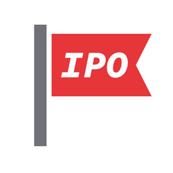 Simple ipo icon or initial public offering stock Vector Image