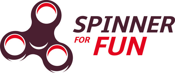 Spinner logo design bearing cool modern device Vector Image