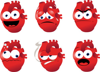 Funny heart Royalty Free Vector Image - VectorStock