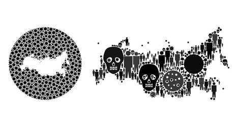 Flu virus and population mosaics for gerona Vector Image