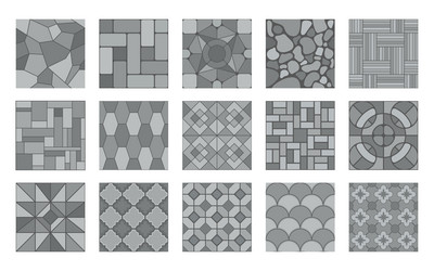 Paving textures seamless pattern of pavement Vector Image