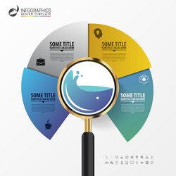 Magnifying glass infographic Vector Images & Graphics for Commercial ...