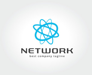 Abstract network logo icon concept logotype Vector Image