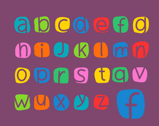 Cartoon alphabet set with animal characters Vector Image