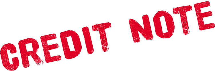 Credit note rubber stamp Royalty Free Vector Image