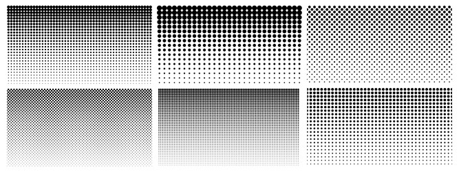 Halftone gradient dotted smooth dots Royalty Free Vector