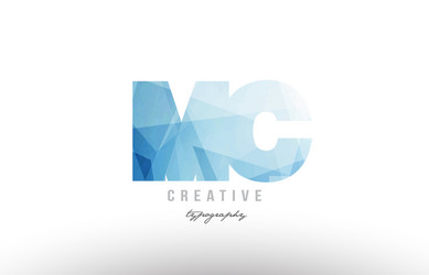 Mc alphabet letter join joined logo design Vector Image