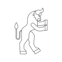 Creature Warrior Minotaur Vector Images (81)