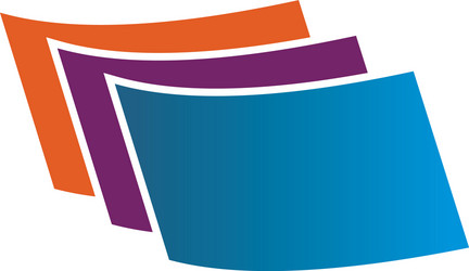 Layer icon logo of stack icons for paper Vector Image