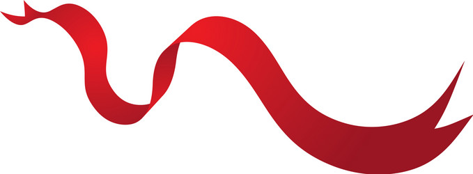 Ribbon wide red Royalty Free Vector Image - VectorStock