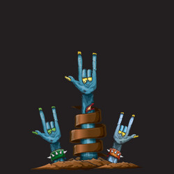 Zombie Rock Hand Vector Images (over 670)