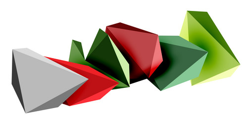 3d low poly triangle design elements Royalty Free Vector