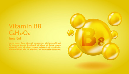Vitamin b8 chemical formula realistic Royalty Free Vector