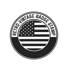American style logo design template vintage retro Vector Image