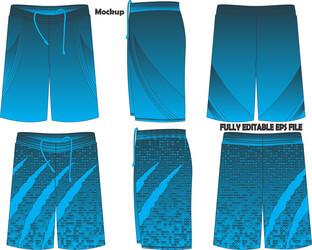 Basketball uniform shorts template for Royalty Free Vector
