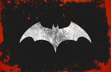 Bat symbol poster grunge poster poster Royalty Free Vector