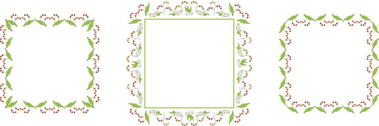 Green floral border Royalty Free Vector Image - VectorStock