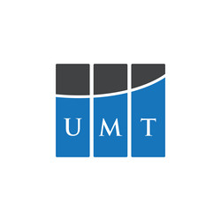Umt letter logo design on black background Vector Image