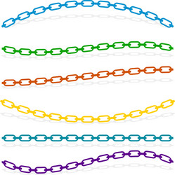 Simple flat chain link silhouette Royalty Free Vector Image