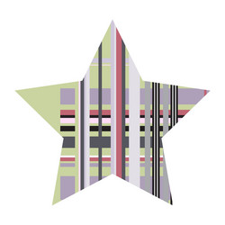 Striped five pointed star icon Royalty Free Vector Image