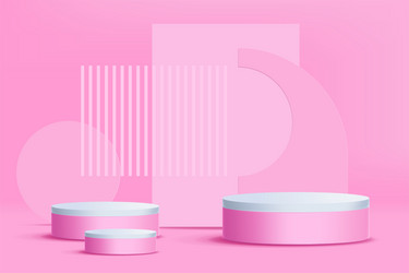 3d realistic render scene with product podium Vector Image