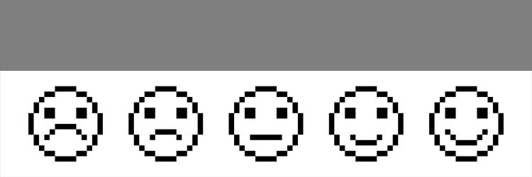 Line square face feedback customer satisfaction Vector Image