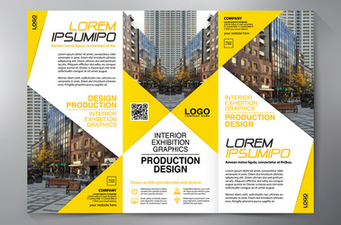 Brochure 3 fold flyer design a4 template Vector Image