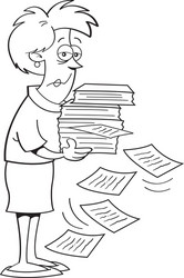 Cartoon weary lady Royalty Free Vector Image - VectorStock