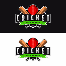 Cricket sport logo design Royalty Free Vector Image