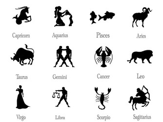 Zodiac signs by western and eastern calendar Vector Image
