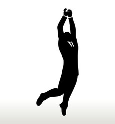 Hanged man silhouette Royalty Free Vector Image