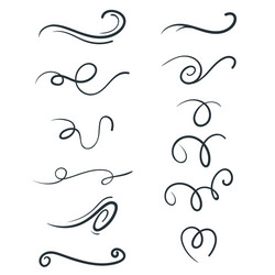 Swishes swashes swoop set Royalty Free Vector Image