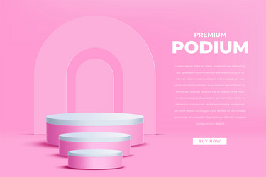 3d realistic render scene with product podium Vector Image