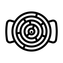 Marble maze fidget toy isometric icon Royalty Free Vector