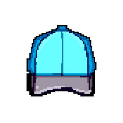 Empty baseball cap game pixel art Royalty Free Vector Image