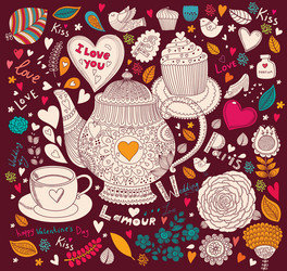 Tea cup Royalty Free Vector Image - VectorStock