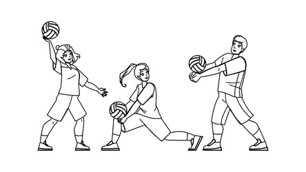 Volleyball Player Line Drawing Vector Images (over 270)